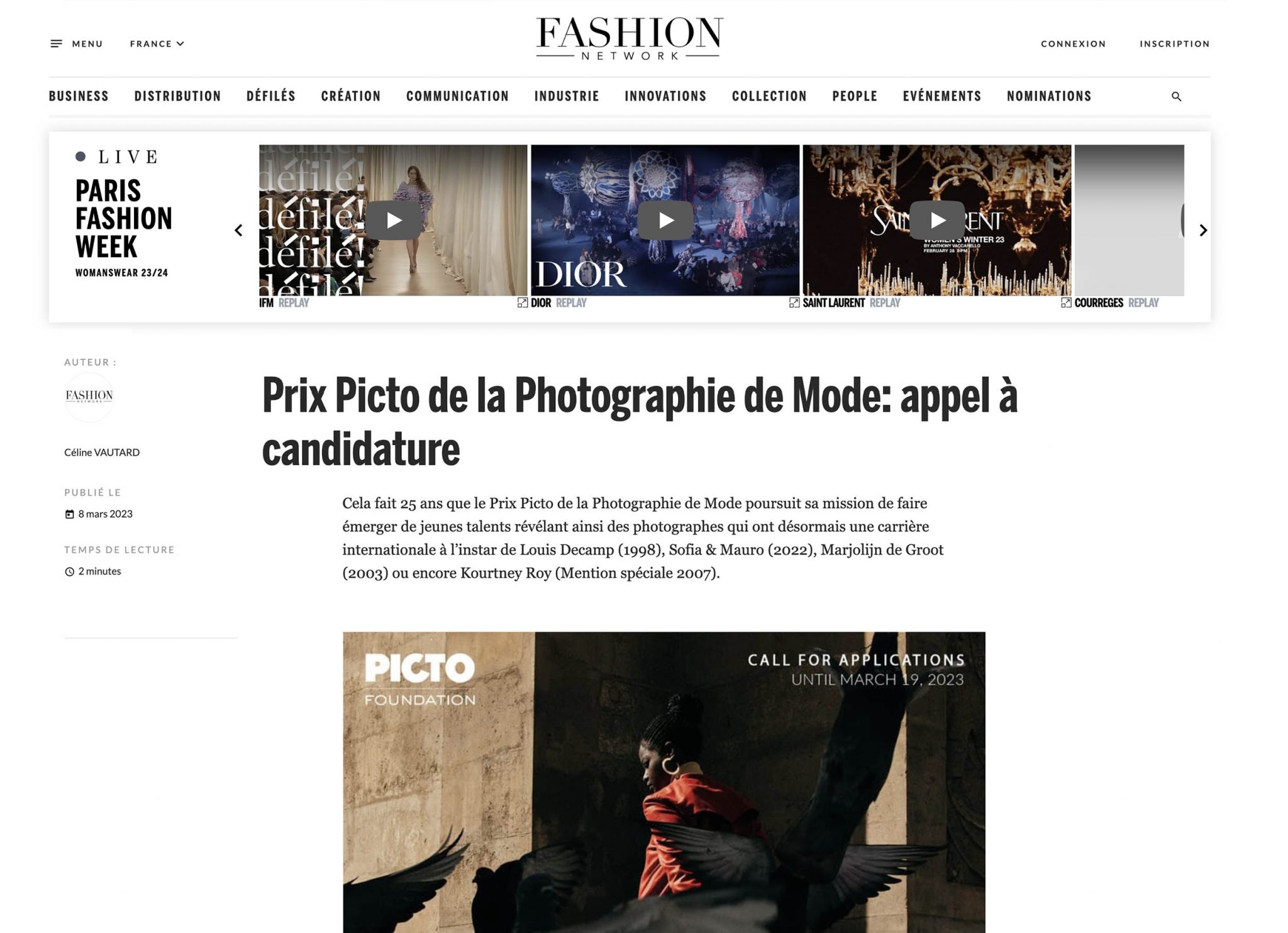 Prix Picto de la Mode - Picto Foundation
